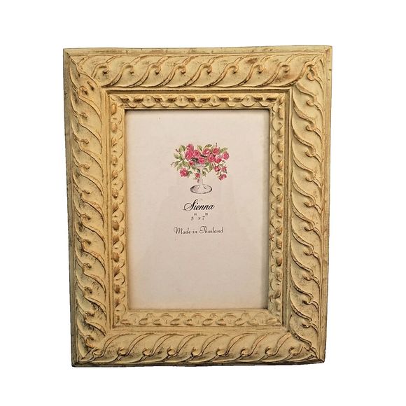 Sienna | Accents | Vintage Sienna Ornate Cream Gold Tabletop Picture ...